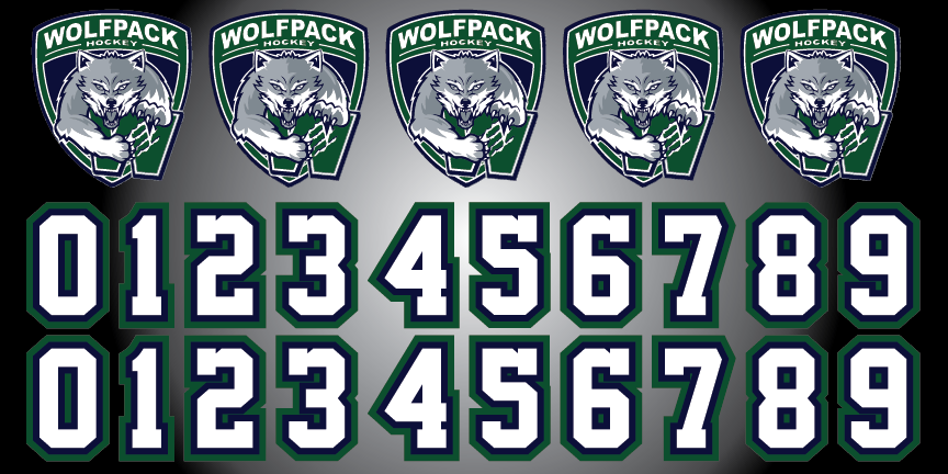 Shop WOODBRIDGE WOLFPACK Hockey Helmet Decals Kit| BLADESHARK Sports