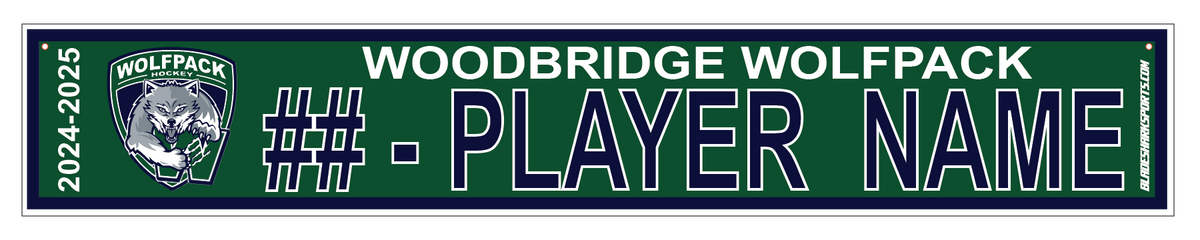 Shop WOODBRIDGE WOLFPACK Hockey Custom "Locker Room" Nameplate ...