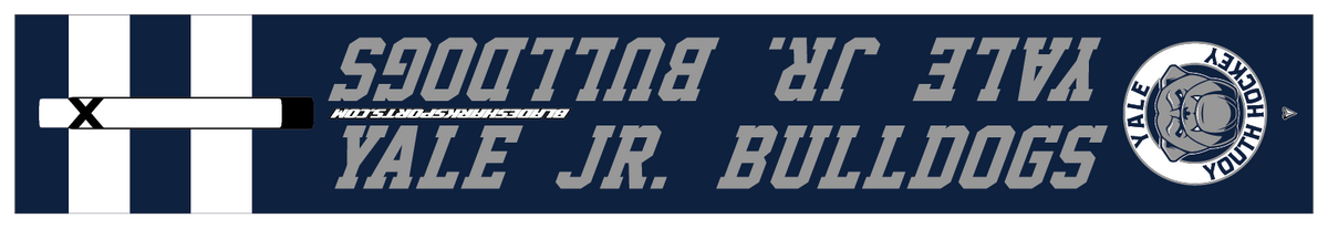 Shop YALE JR BULLDOGS Custom MINI Hockey Stick Wrap| BLADESHARK Sports