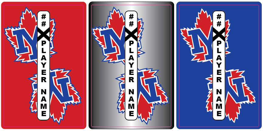 Shop YORK MILLS RANGERS Hockey Stick Shaft Labels| BLADESHARK Sports