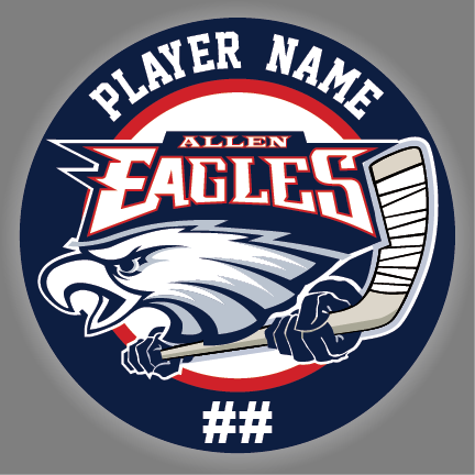 Shop ALLEN EAGLES High School Hockey Round Car Decal| BLADESHARK Sports