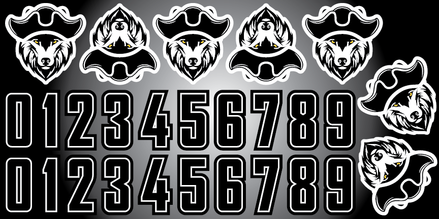 Shop HCG RAIDER WOLVES Hockey Helmet Decals| BLADESHARK Sports