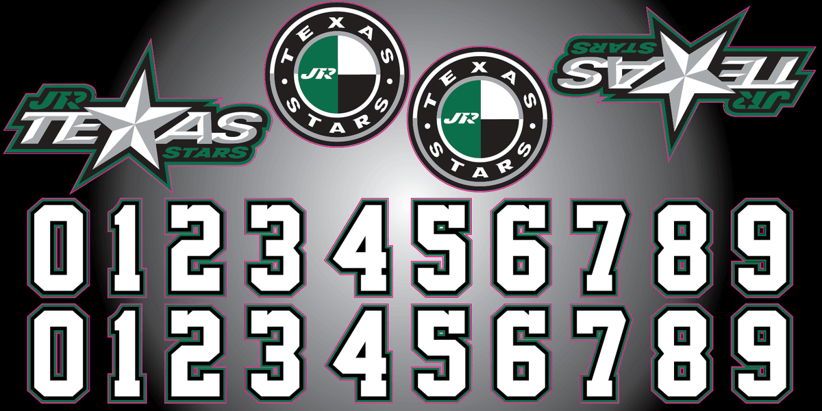 Shop TEXAS JR STARS Hockey Helmet Decals| BLADESHARK Sports