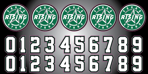 Shop TEXAS RISING STARS Hockey Helmets Decals| BLADESHARK Sports