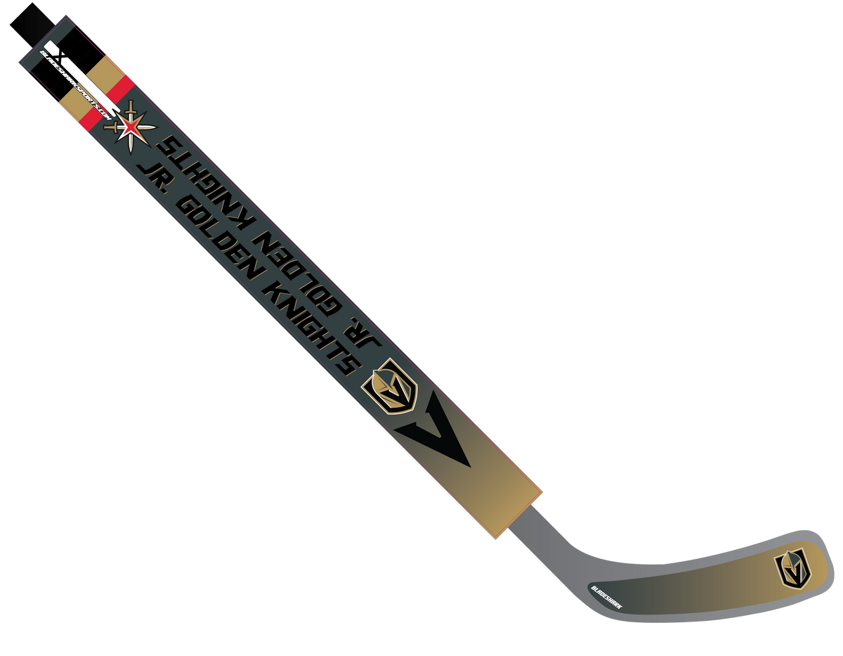 Shop VEGAS JR GOLDEN KNIGHTS Custom Hockey Stick Wrap| BLADESHARK Sports