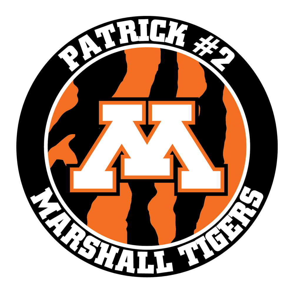 Shop MARSHALL TIGERS Stripes Custom Team Magnet| BLADESHARK Sports