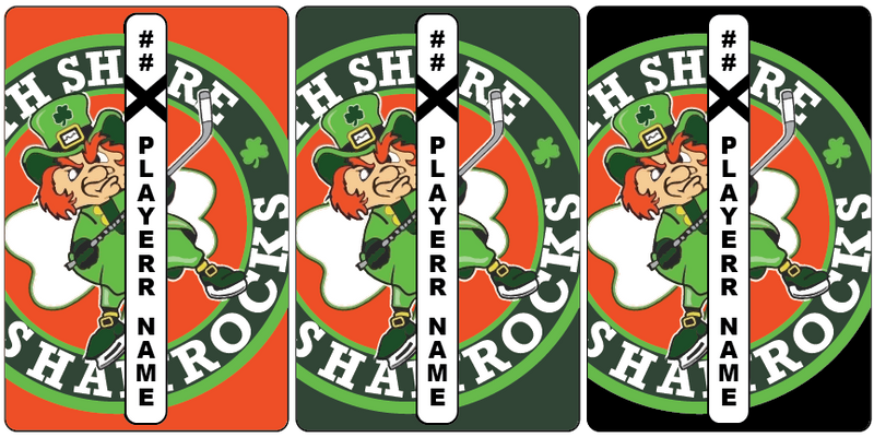 Shop NORTH SHORE SHAMROCKS Hockey Custom Hockey Stick Mini Labels ...