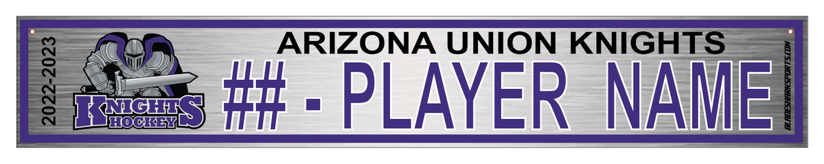 Shop ARIZONA UNION KNIGHTS Hockey Custom "Locker" Room Nameplate ...