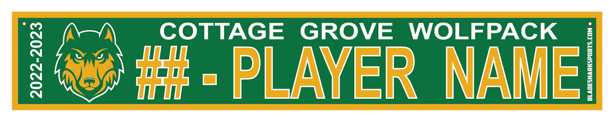 Shop COTTAGE GROVE WOLFPACK Hockey Retro Custom "Locker" Room Nameplate ...