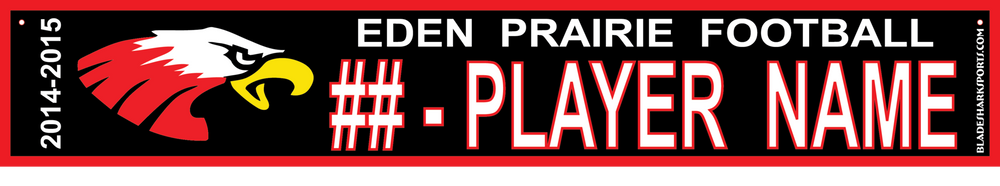 Shop EDEN PRAIRIE EAGLES Football Custom "Locker Room" Nameplate ...