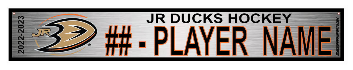 Shop JR DUCKS Hockey Custom "Locker" Room Nameplate| BLADESHARK Sports