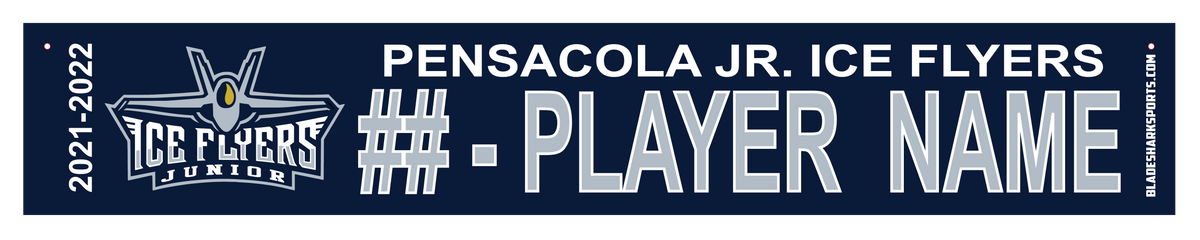 PENSACOLA JR ICE FLYERS Custom "Locker Room" Nameplate| BLADESHARK Sports