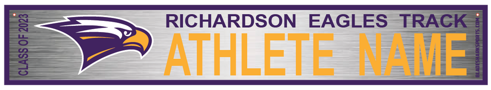 Shop RICHARDSON EAGLES Track Custom "Locker" Room Nameplate| BLADESHARK ...