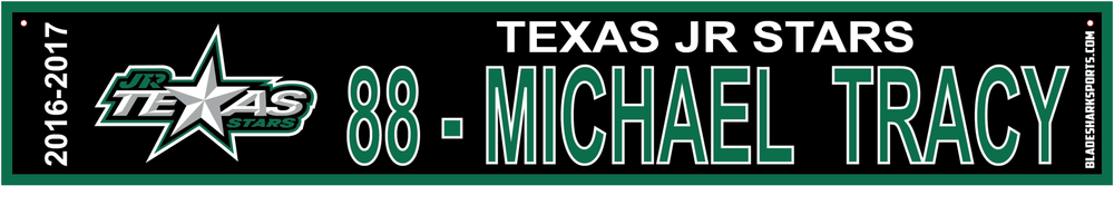 Shop TEXAS JR STARS Hockey Custom "Locker Room" Nameplate| BLADESHARK ...