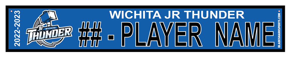 Shop WICHITA JR THUNDER Hockey Custom "Locker" Room Nameplate ...