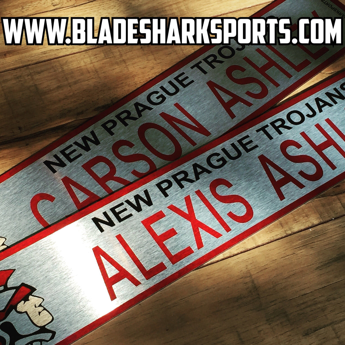 Shop NEW PRAGUE TROJANS Custom "Locker Room" Nameplate| BLADESHARK Sports